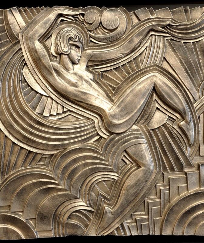 MAURICE PICAUD DIT PICO BAS RELIF PLATRE Argenté ART DECO